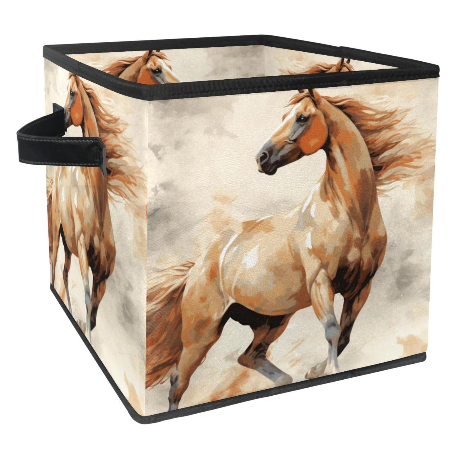 Horse Foldable Storage Basket Toy Box Storage Cubes Organizer with ...
