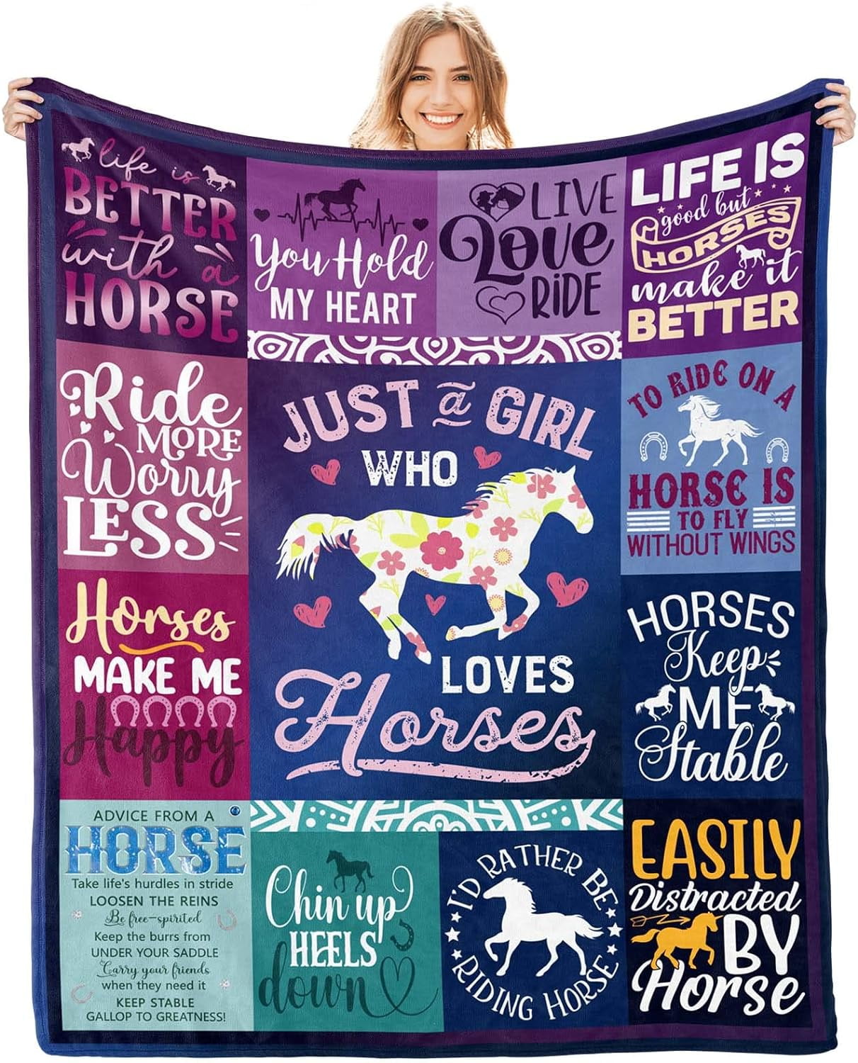 Horse Gifts for Girls Women - Horse Blanket for Girls - Gifts for Horse ...