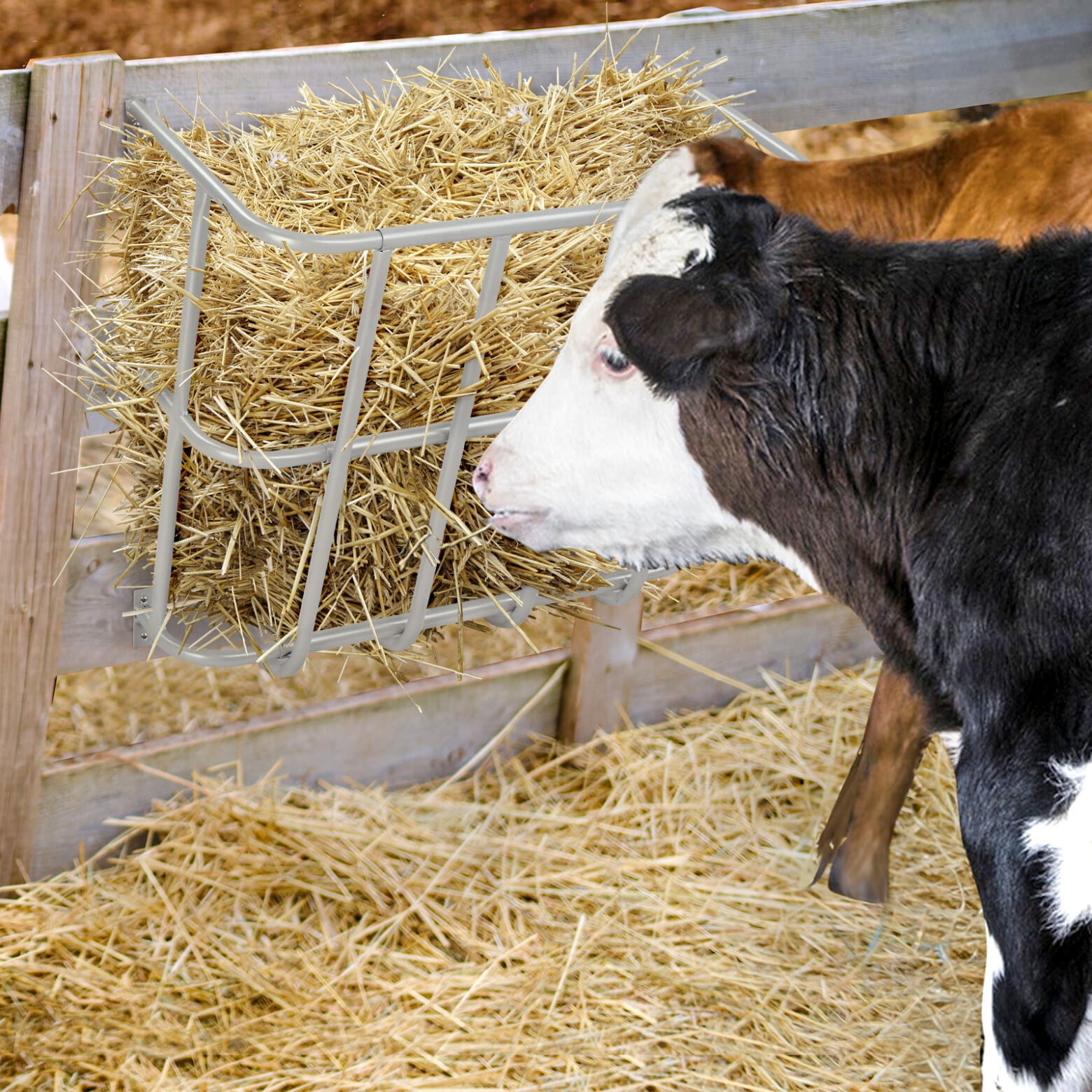 Horse Hay Feeder, 22.8" Long Livestock Hay Feeder with Large Capacity ...