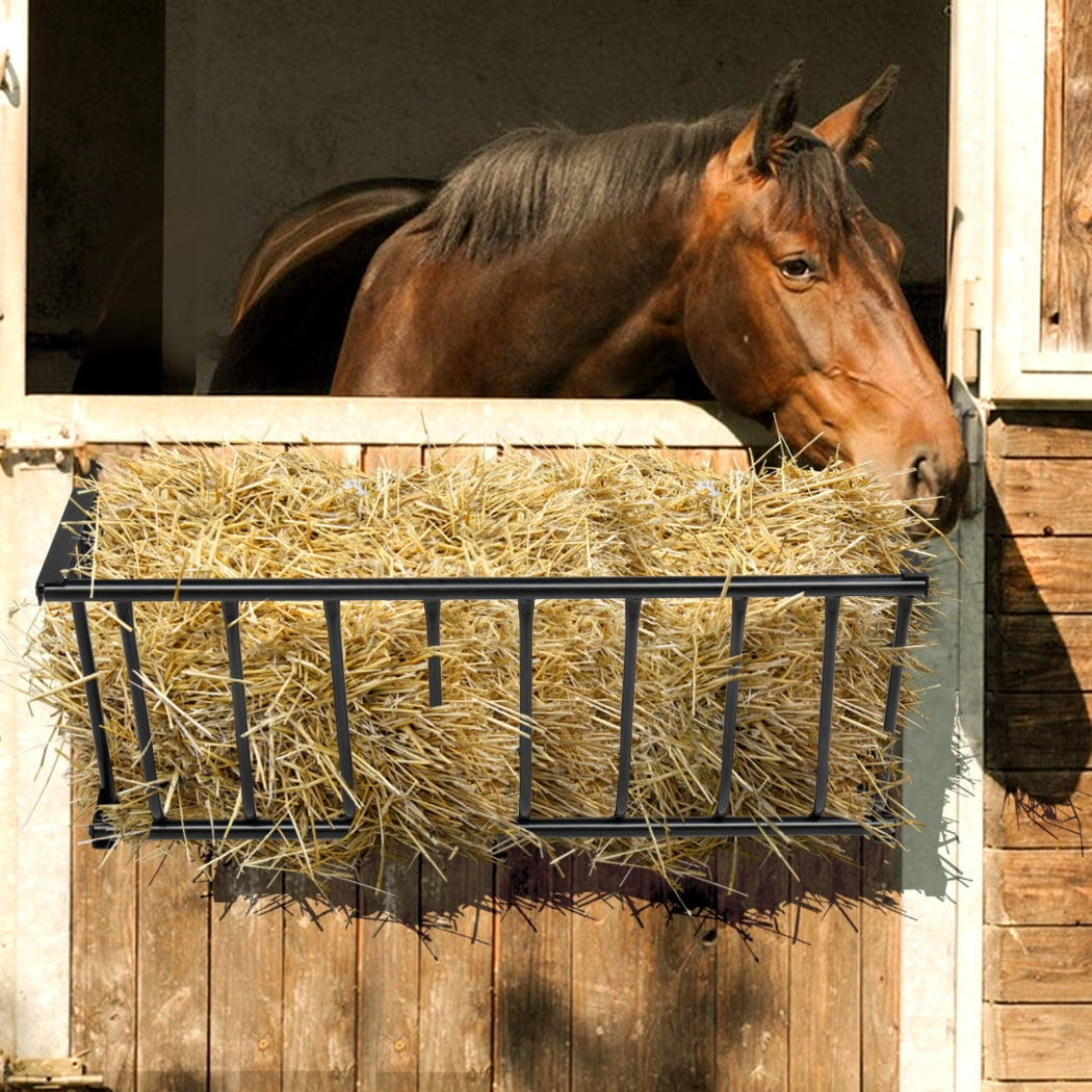 Horse Hay Feeder, 40.8" Long Livestock Hay Feeder with Large Capacity ...