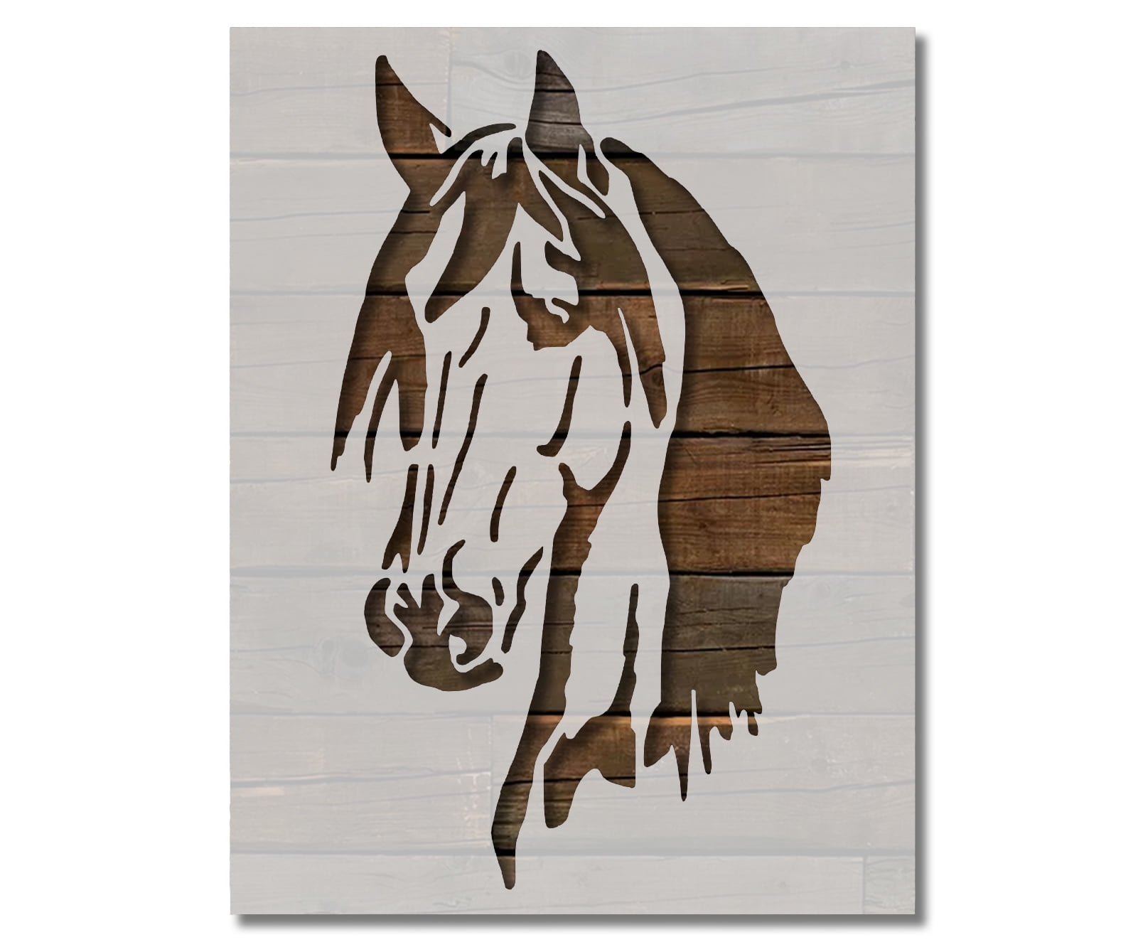 Stencilville Reusable Horse Head Stencil, 8.5 x 11, Animal Print ...