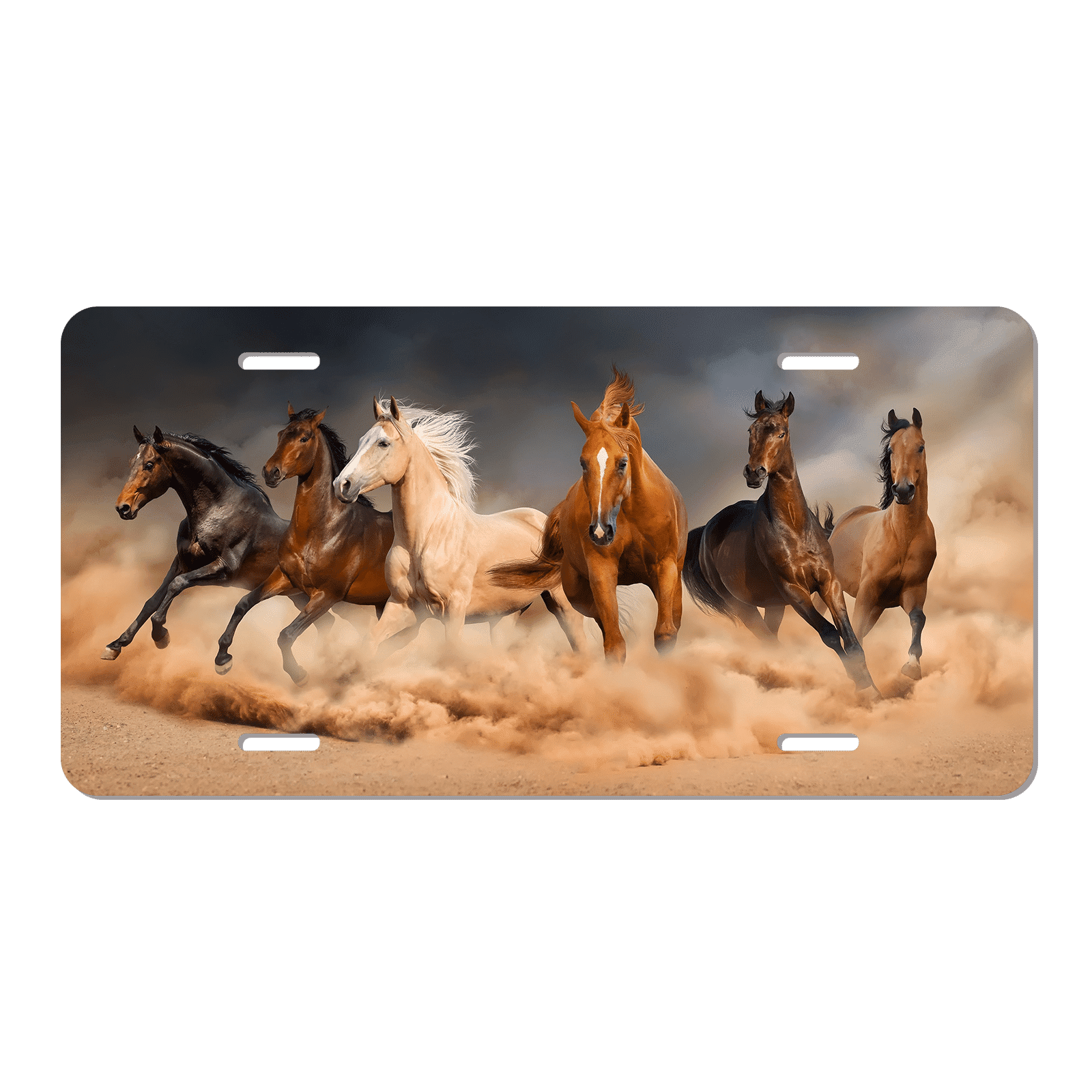 Horse Herd Run in Desert Sand Storm License Plate Personalized License ...