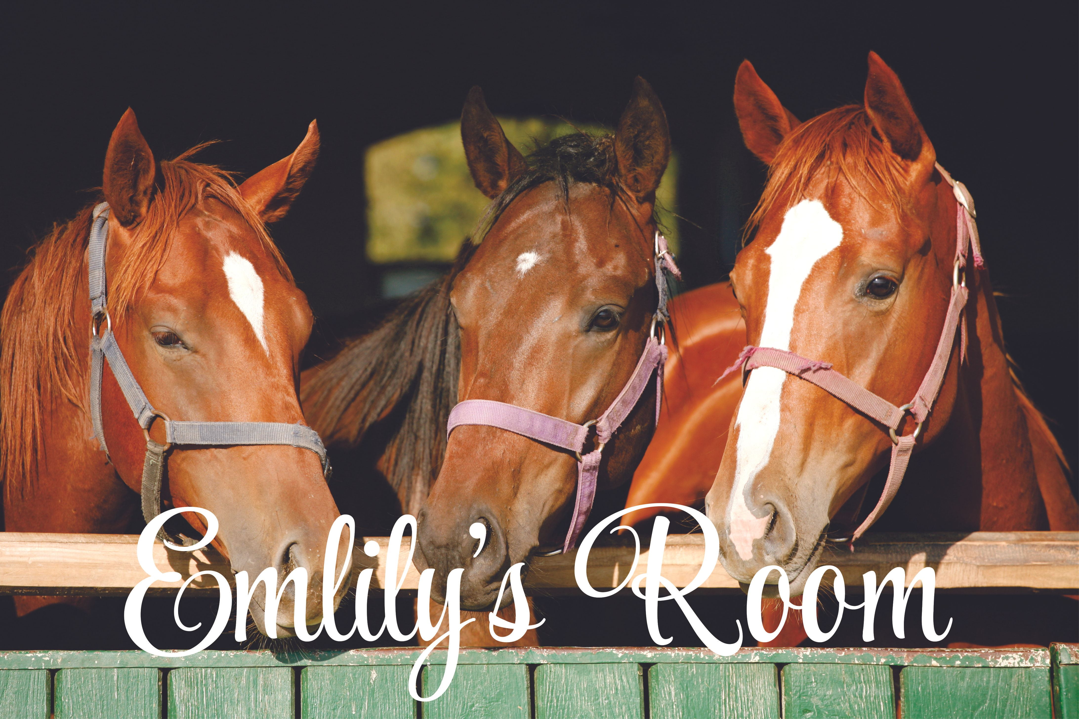 Horse Horses Yard Barn Animal Animals Customized Wall Decal - Custom ...