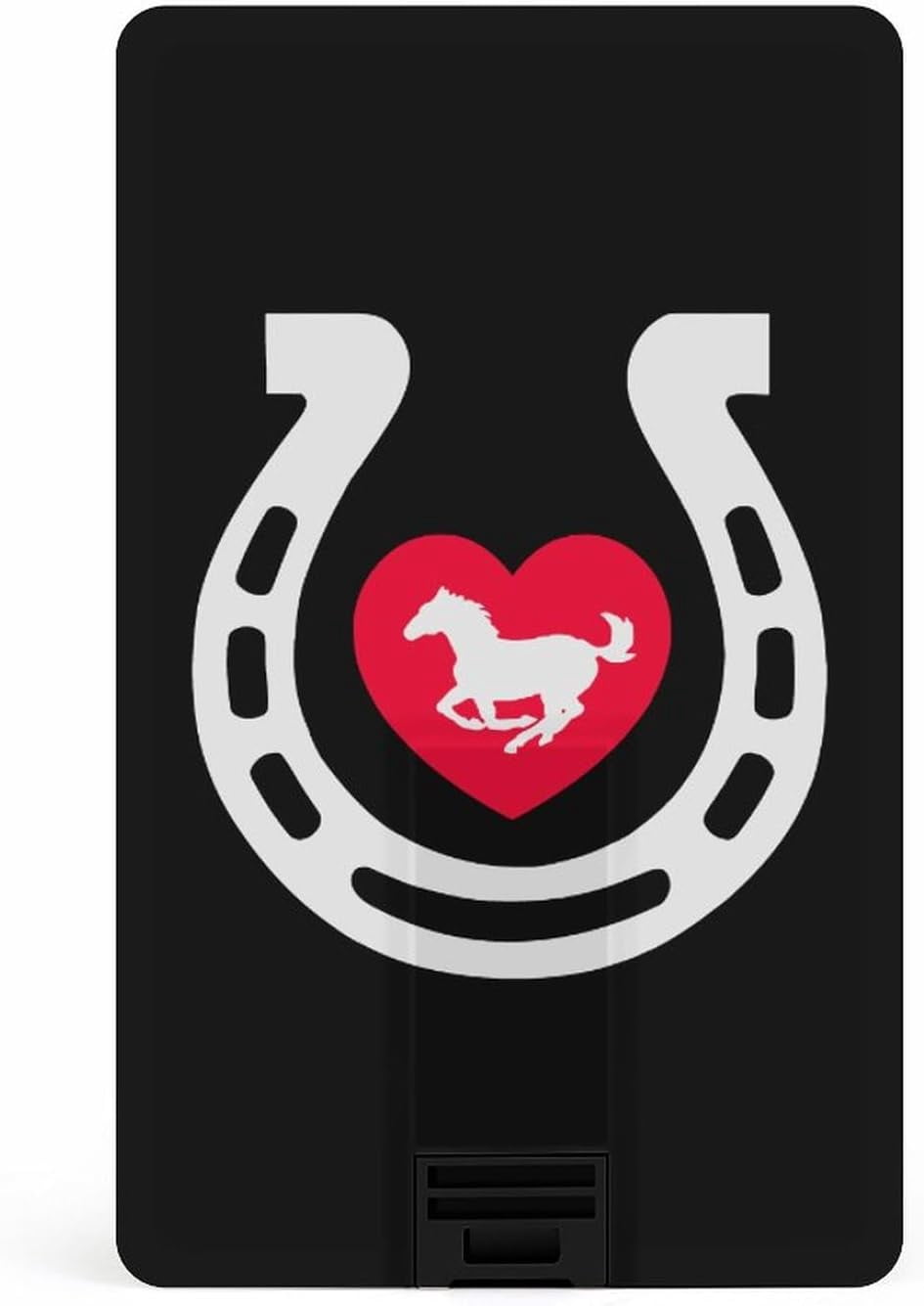 Horse Horseshoe Heart Usb Flash Drive Credit Card Design Memory Stick U ...
