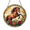 Horse Inspired Glass Style Window Hanging – Artistic Home Decoration ...