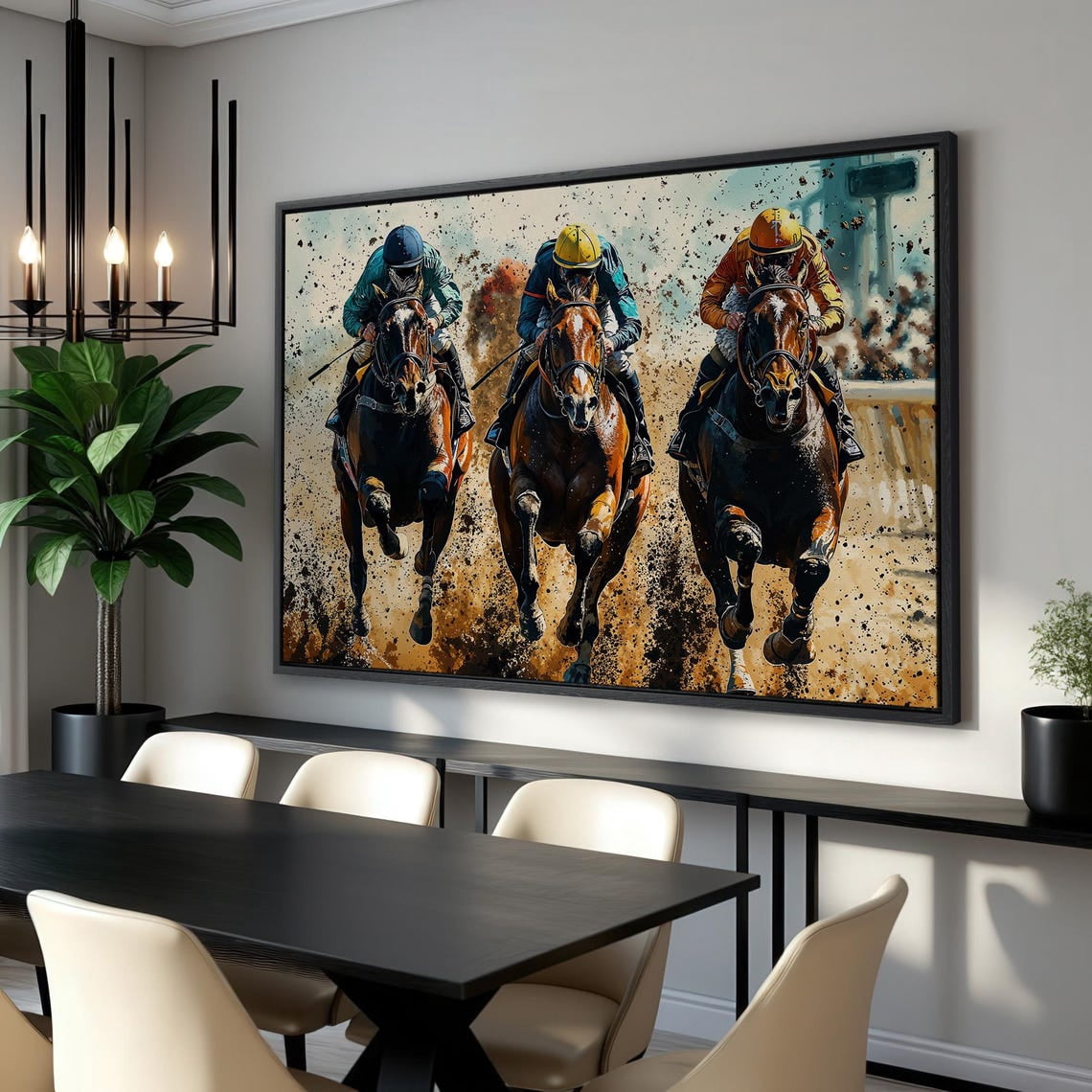 Horse Jockeys Wall Art Equestrian Sport Poster Equine Wall Decor Horse ...