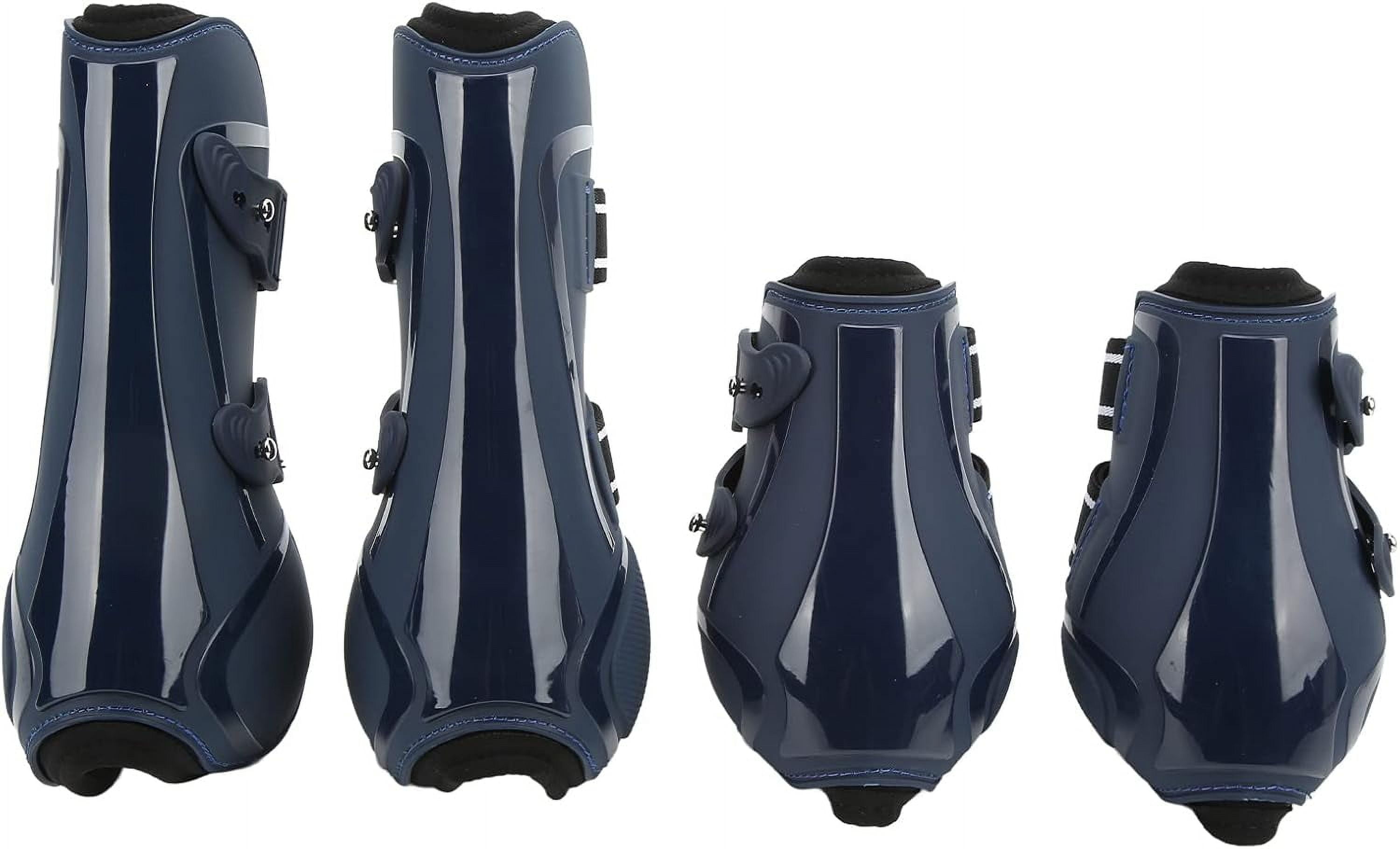 Horse Jumping Boot, 4Pcs PU Horses Front and Hind Tendon Fetlock Brace ...