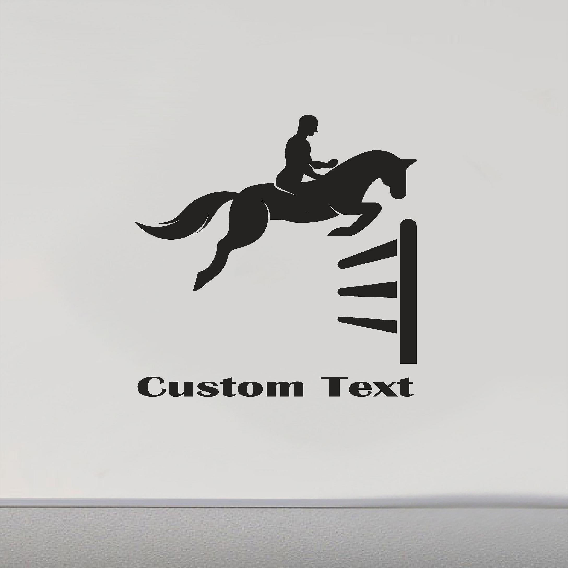 Horse Jumping Decal Sticker Horses Equestrian CF219 - Walmart.com