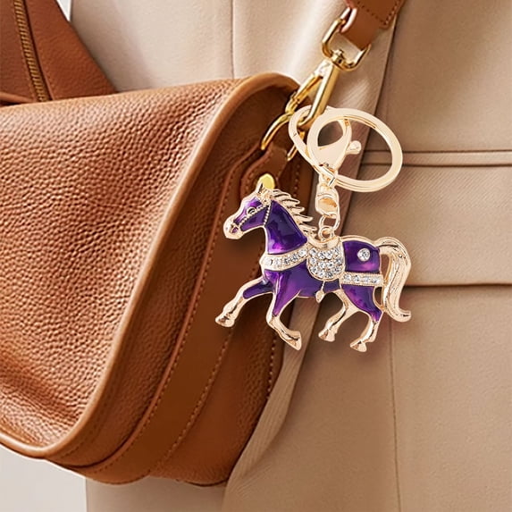 Horse Keychain, Yannianjz Horse Car Keychain, Animal Shape Key Ring Bag ...