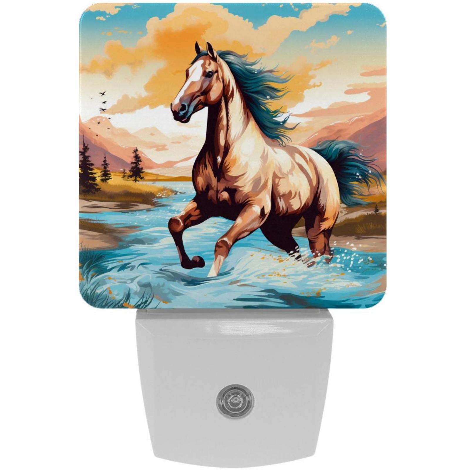 Horse LED Square Night Lights - Energy Efficient and Stylish Decor for ...