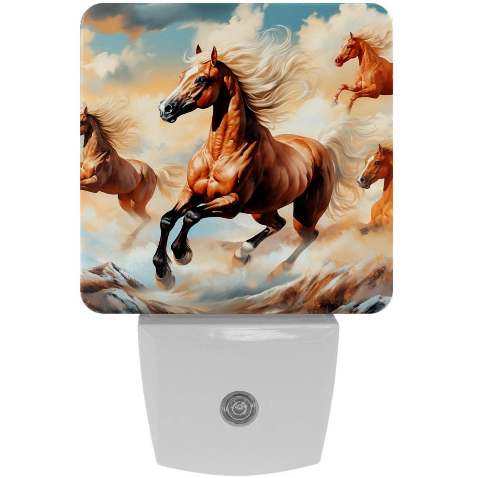 Horse LED Square Night Lights - Stylish and Convenient Illumination for ...