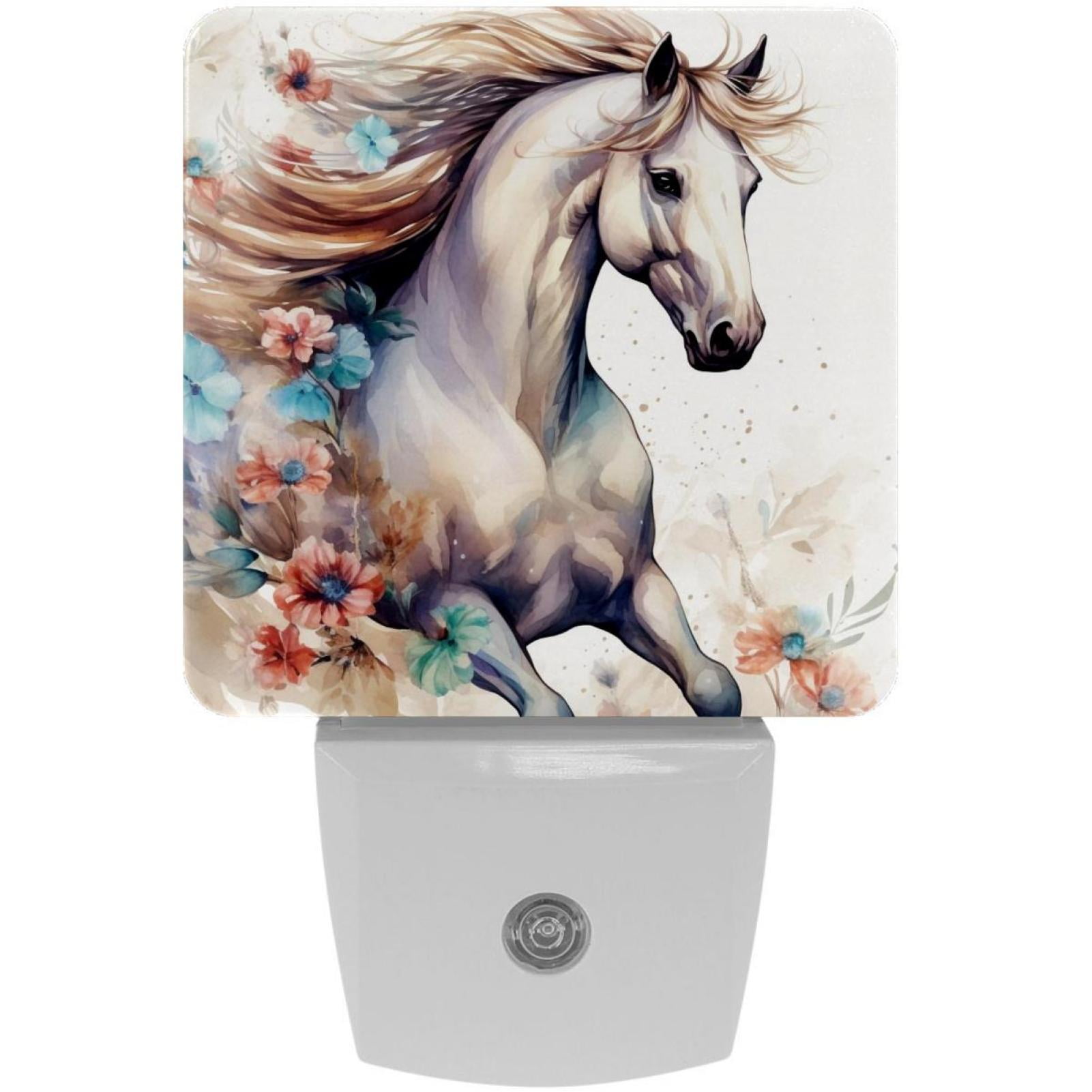 Horse LED Square Night Lights for Bedroom and Living Room, Decorative ...