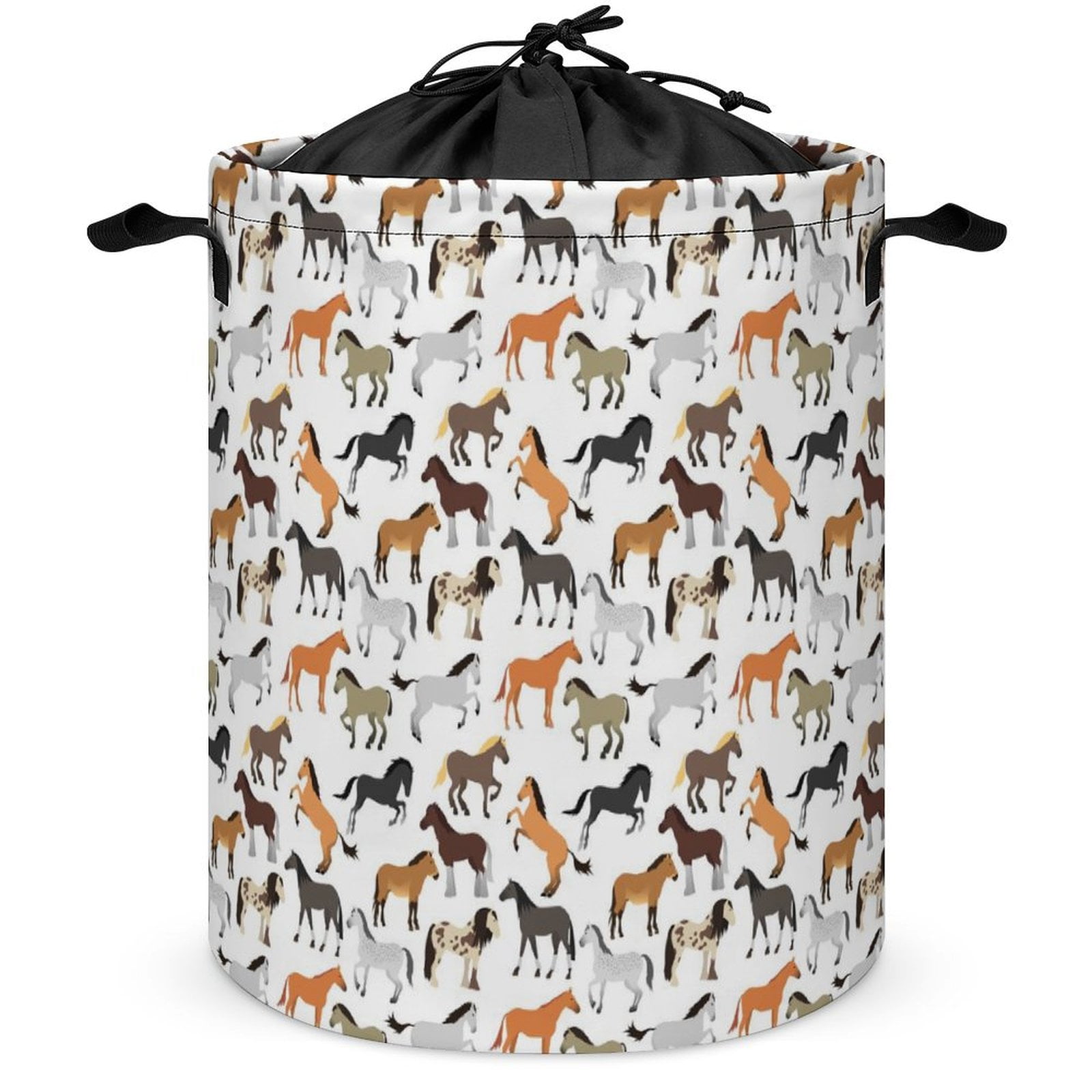 Horse Laundry Basket Dirty Clothes Hamper, Waterproof Laundry Bag ...
