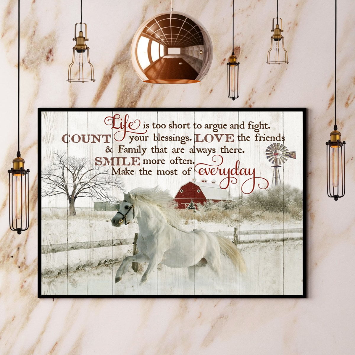 Horse Life Is Too Short To Argue And Fight Paper Poster No Frame Matte ...