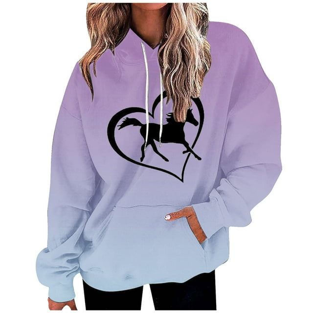 Horse Lover Hoodie for Teen Girls & Women Who Love Horses Pullover ...