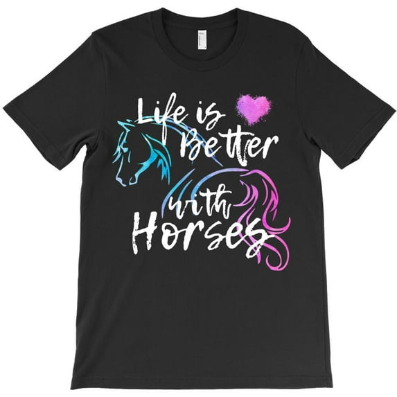 Horse Lover Life Is Better With Horses Funny Equestrian Holiday Graphic ...