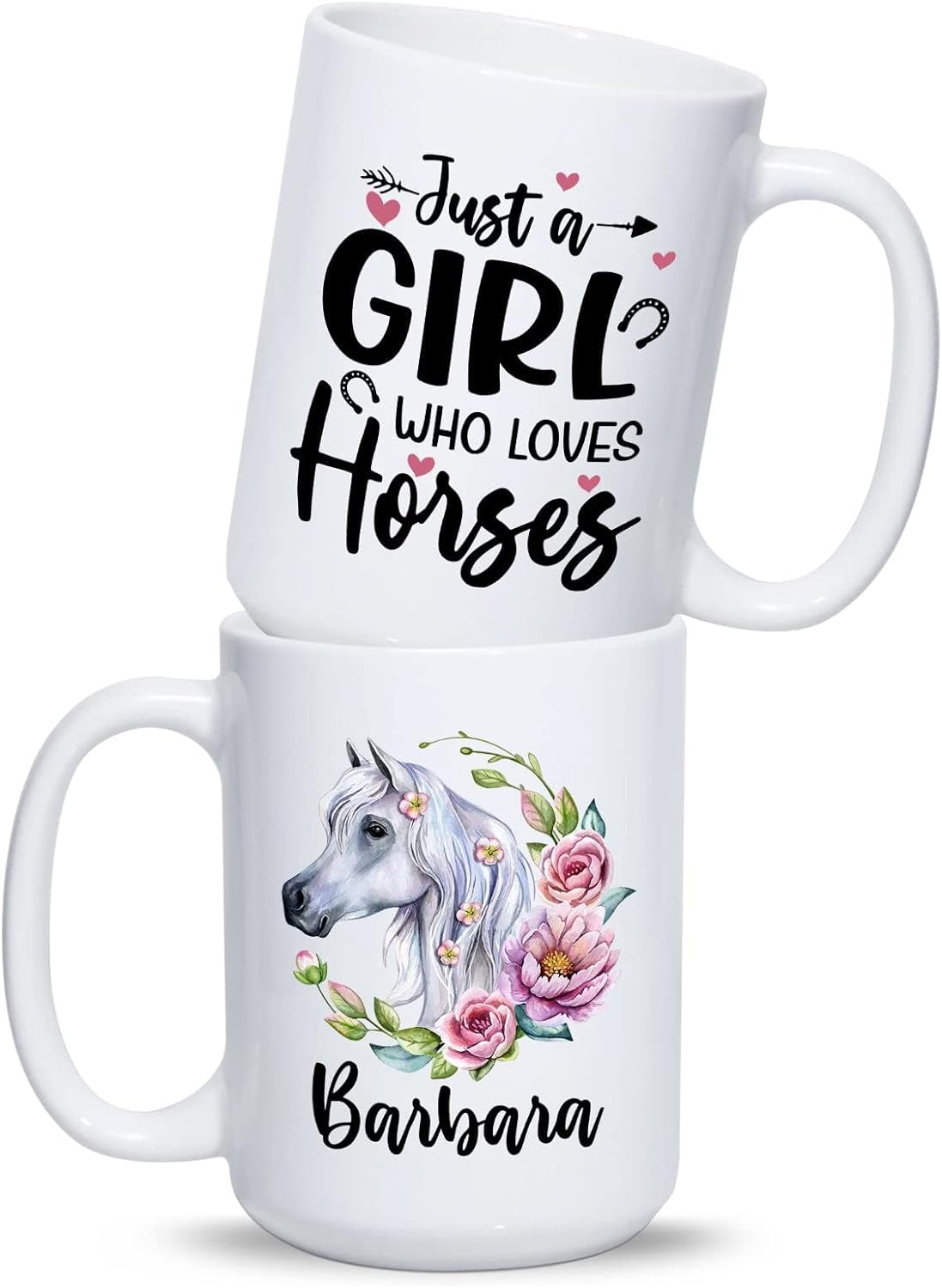 Horse Loves Mug With Name, Just A Girl Who Loves Horse Coffee Mug ...