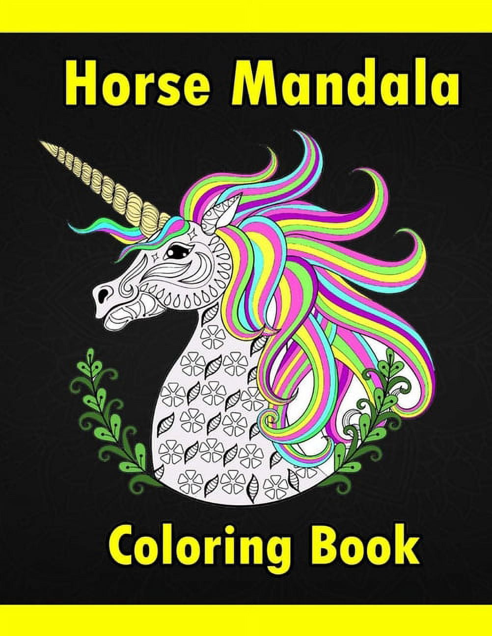 Horse Mandala Coloring Book: Adult Coloring Book Creative Horses ...