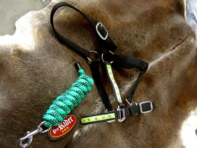 Horse Nylon HALTER Lead Rope Bling Tack Noseband 60621 - Walmart.com