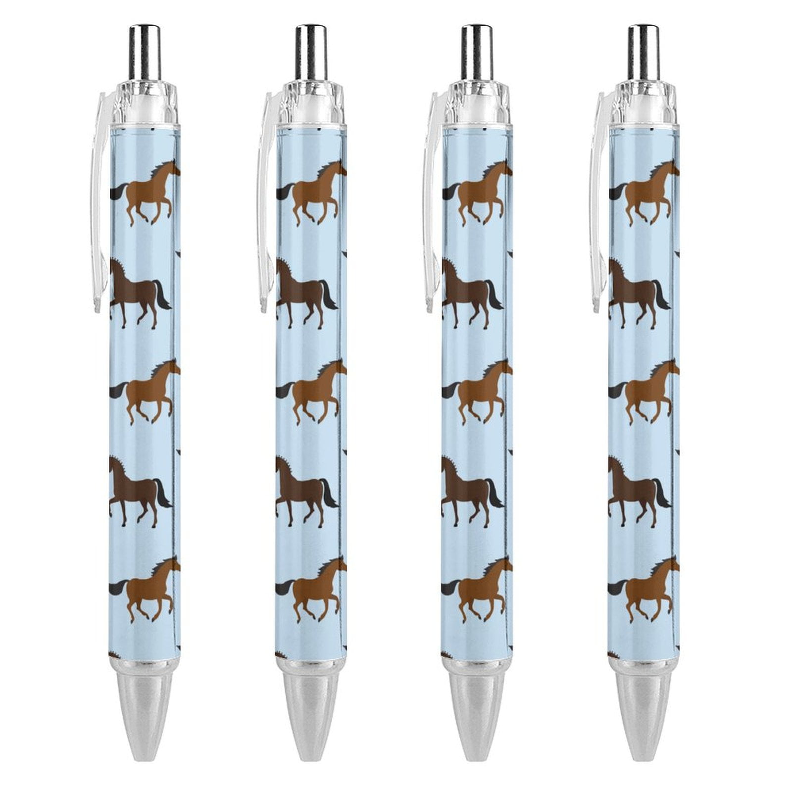 Horse Pattern Ballpoint Pen Retractable Pens Black Writing Pen Office ...