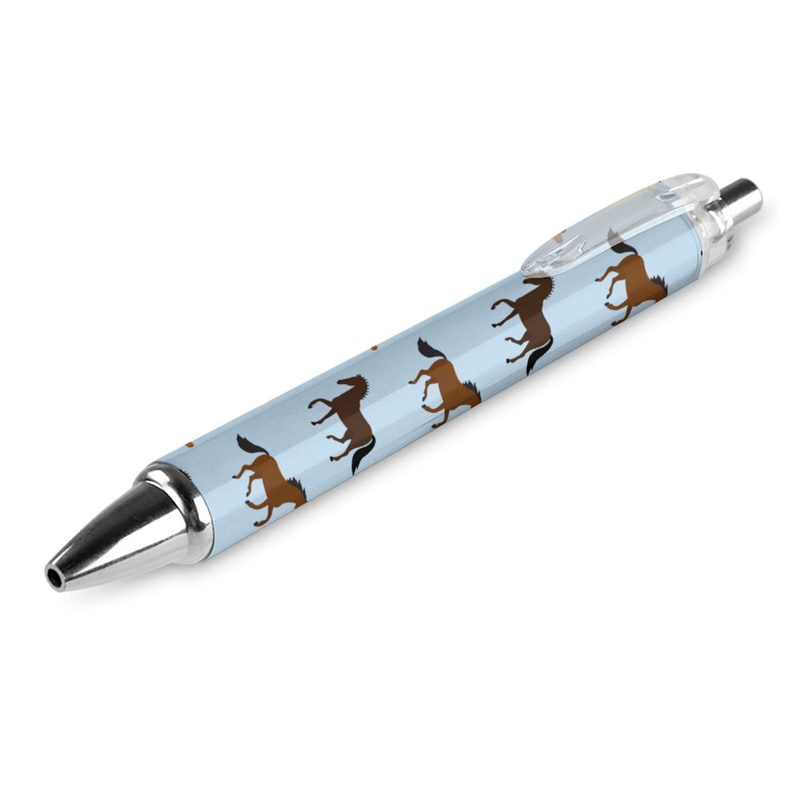 Horse Pattern Ballpoint Pen Retractable Pens Black Writing Pen Office ...