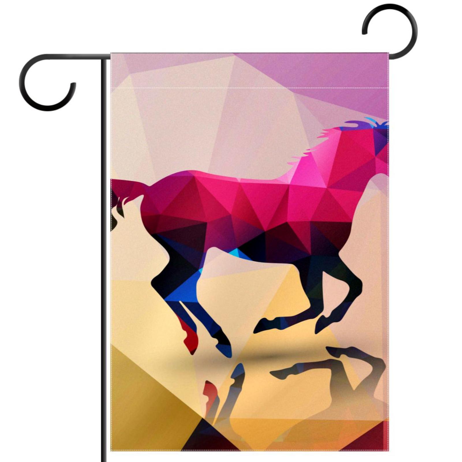 Horse Polygons Pattern Garden Banners: Outdoor Flags for All Seasons ...