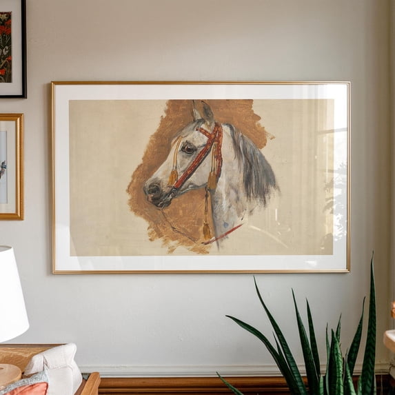 Horse Portrait Western Wall Art, Stretched Canvas Size 8x12 - Walmart.com