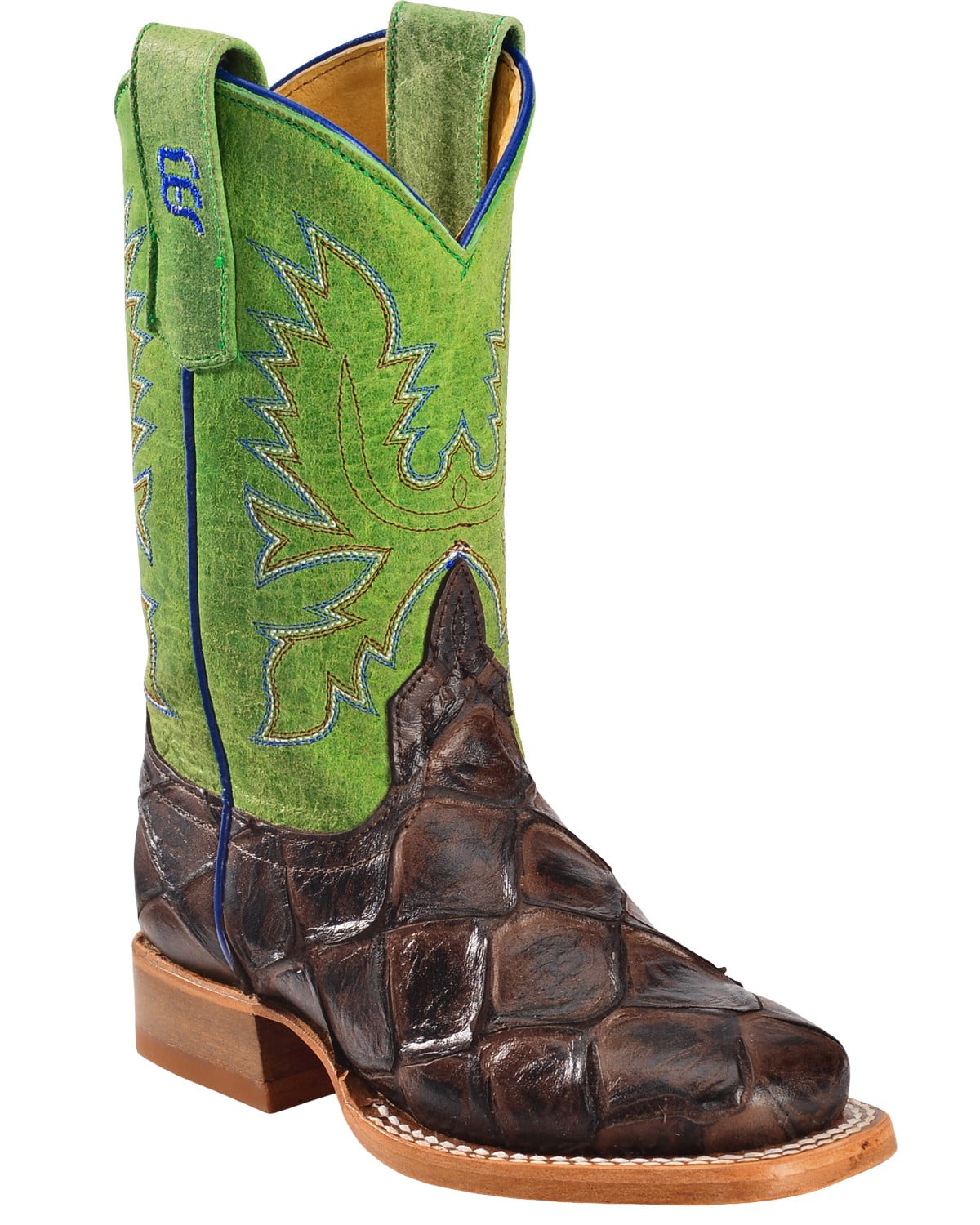 Horse Power Boys' Filet Of Fish Print Boot Square Toe Brown 3 D ...