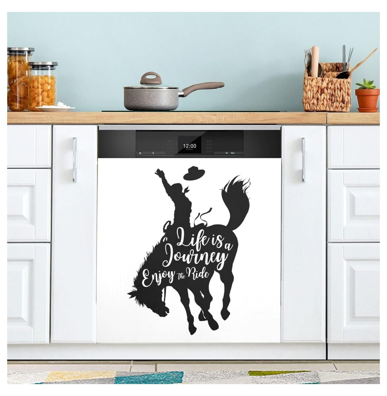 Horse Quote Magnetic Dishwasher Cover Life Is A Journey Refrigerator ...