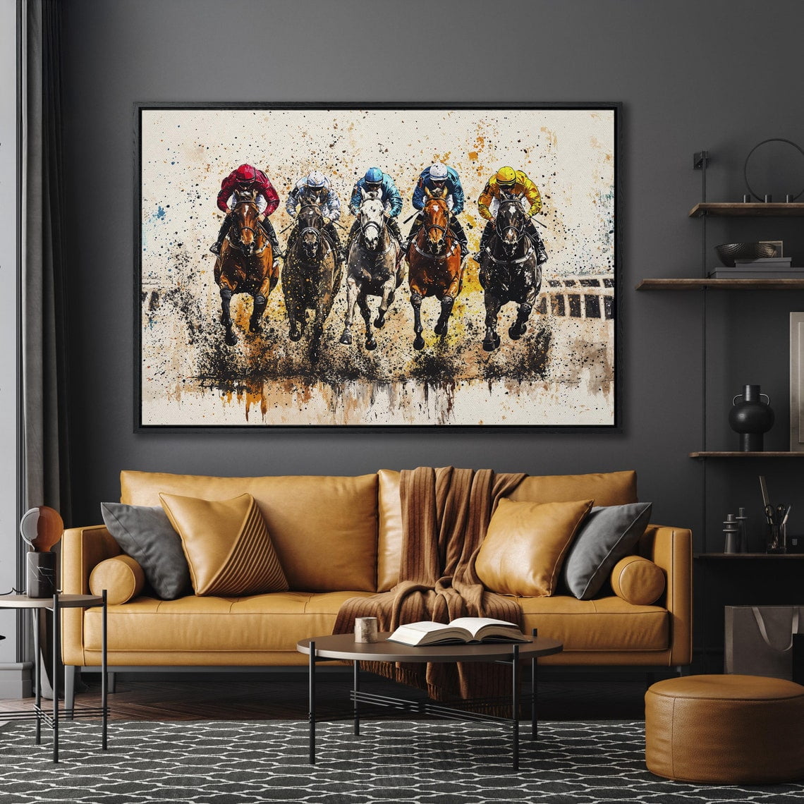 Horse Racing Art, Jockeys Poster, Equestrian Wall Art, Equine Wall ...