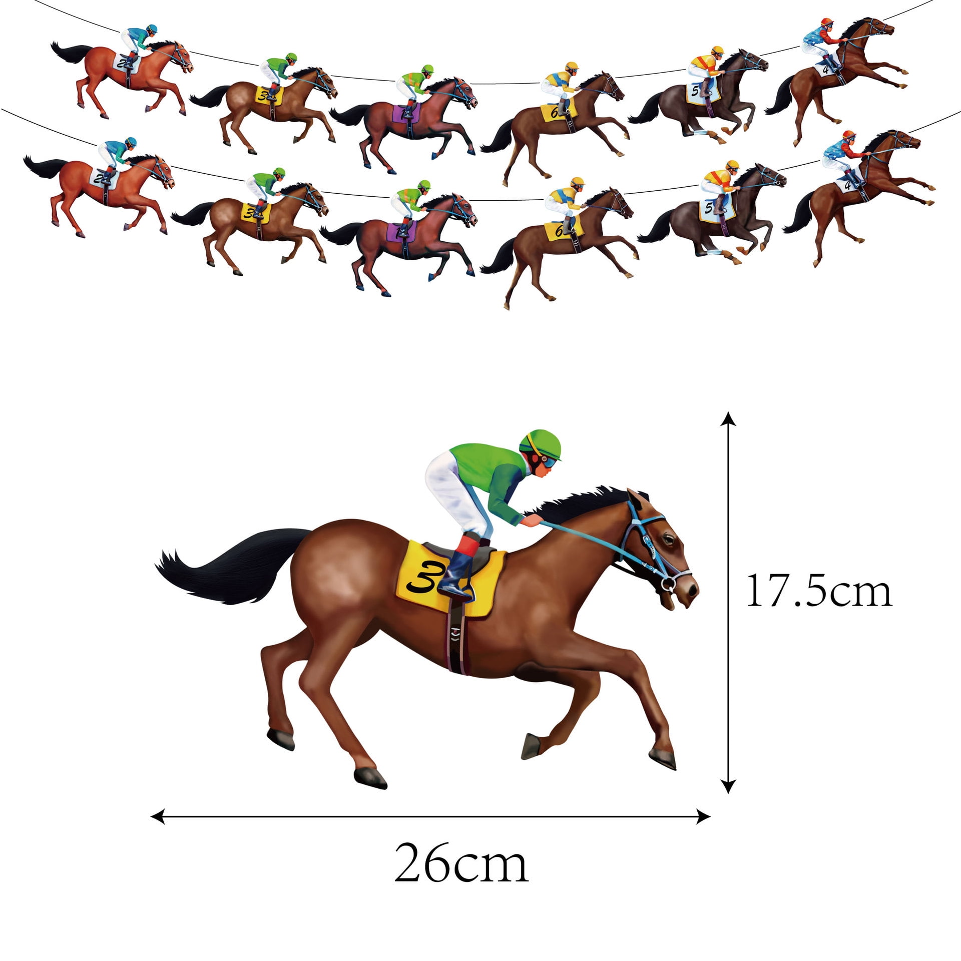 Horse Racing Flag Party Pulling Flag Spiral Hanging Decoration Horse ...