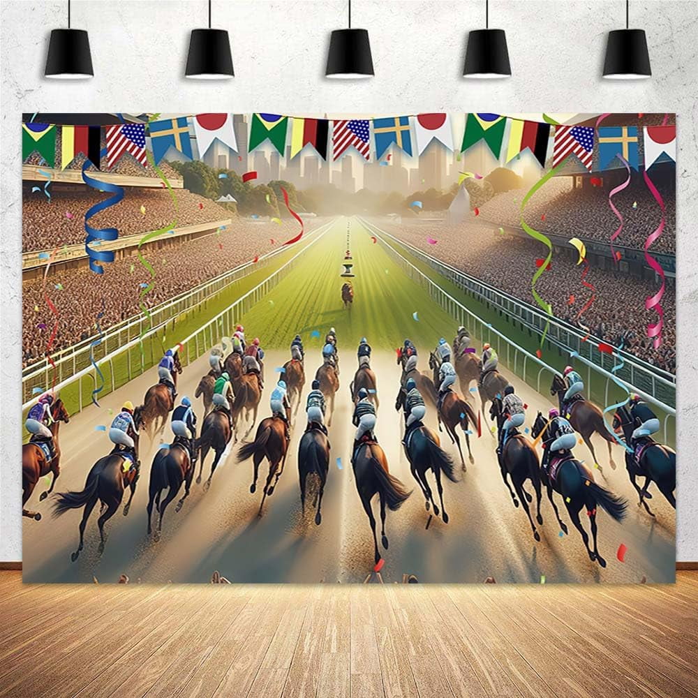 Horse Racing Photography Backdrop, Kentucky Derby Party Backdrops ...