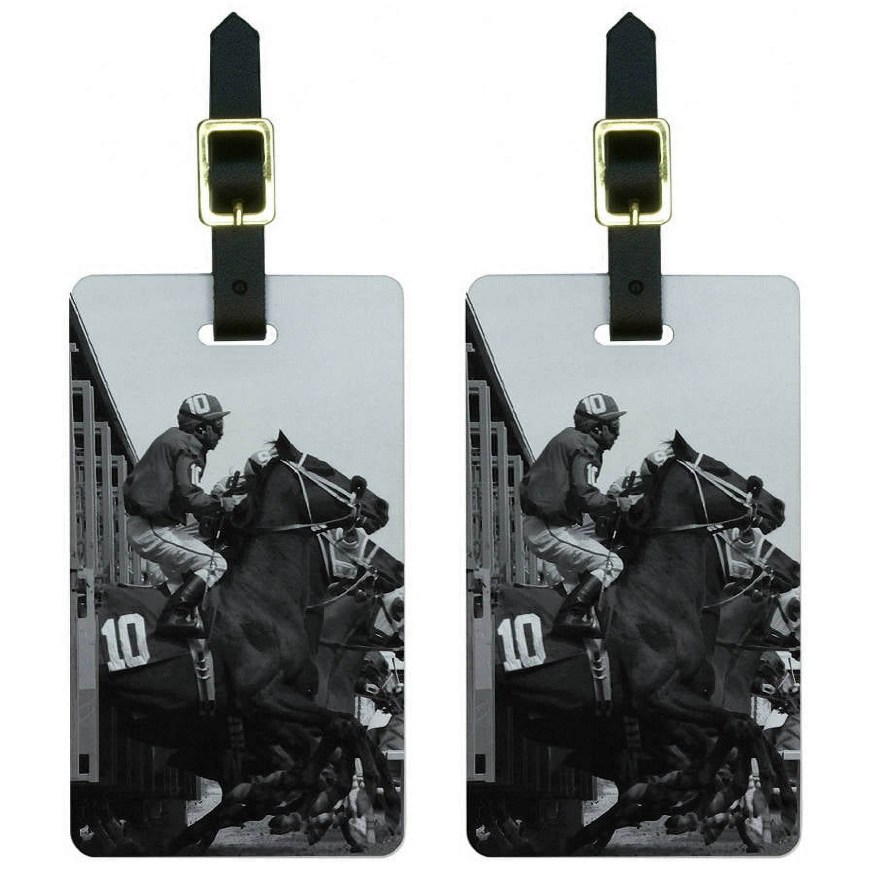 Horse Racing Race Track Betting Running Vintage Luggage Tags ID, Set of ...