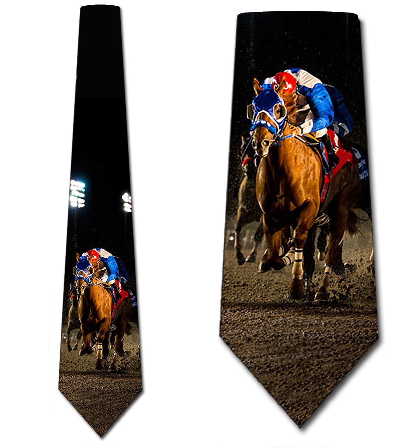 Horse Racing Ties Animal Mens Jockey Necktie by Three Rooker - Walmart.com