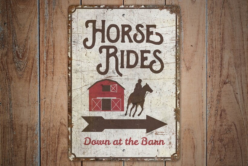 Horse Rides Sign Horse Lover Sign Horse Riders Sign Horse Riders Gift ...