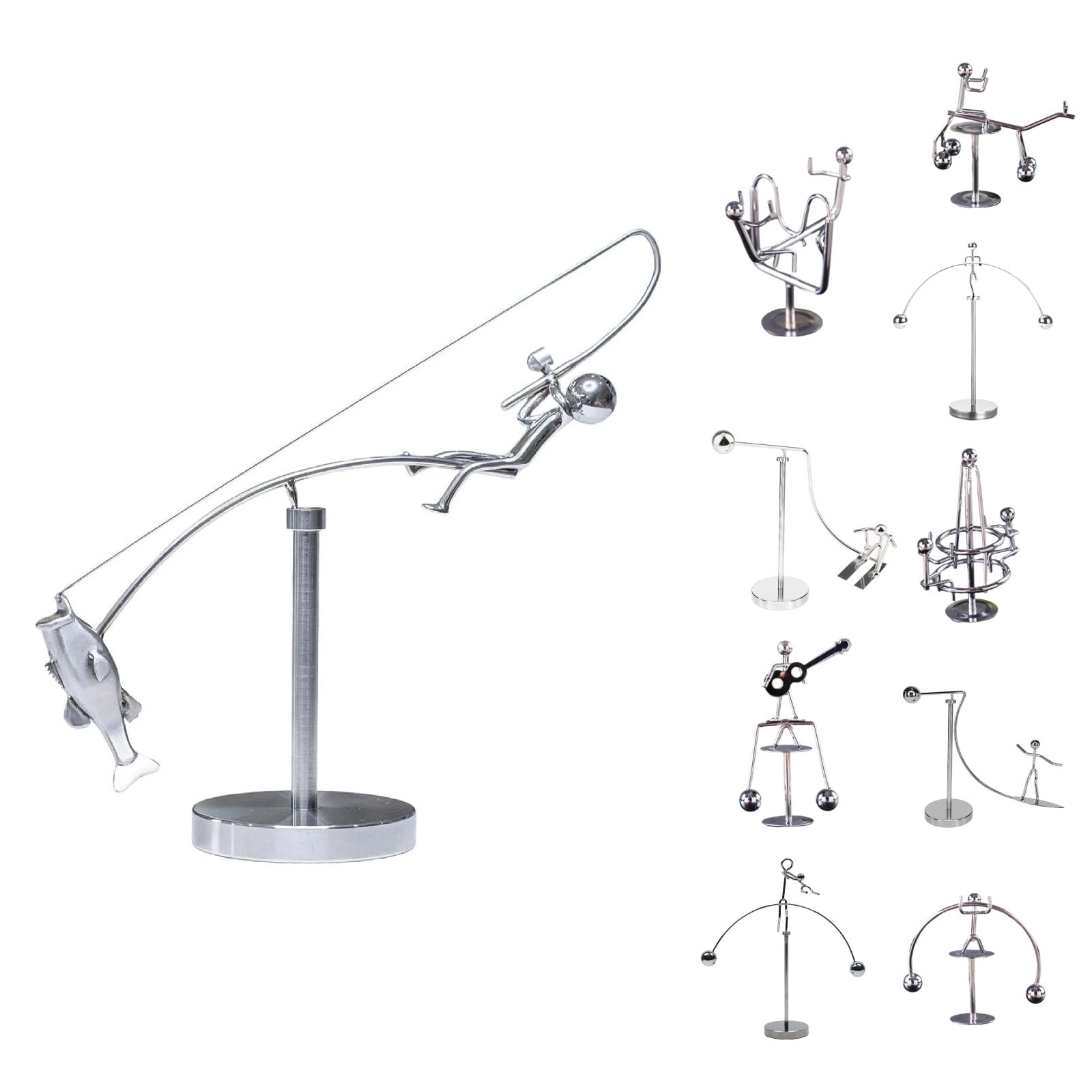 The Horse Riding Balancing Sculpture Large Metal Kinetic Art Desk ...