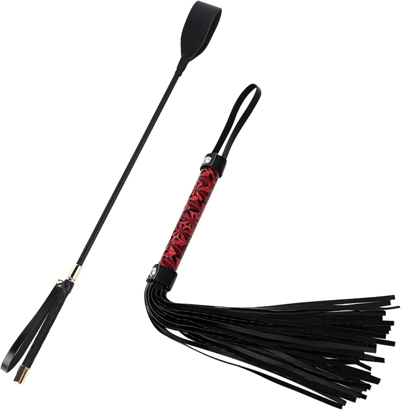 Horse Riding Crop Set, Durable Faux Leather Equestrian Crop for Horse ...