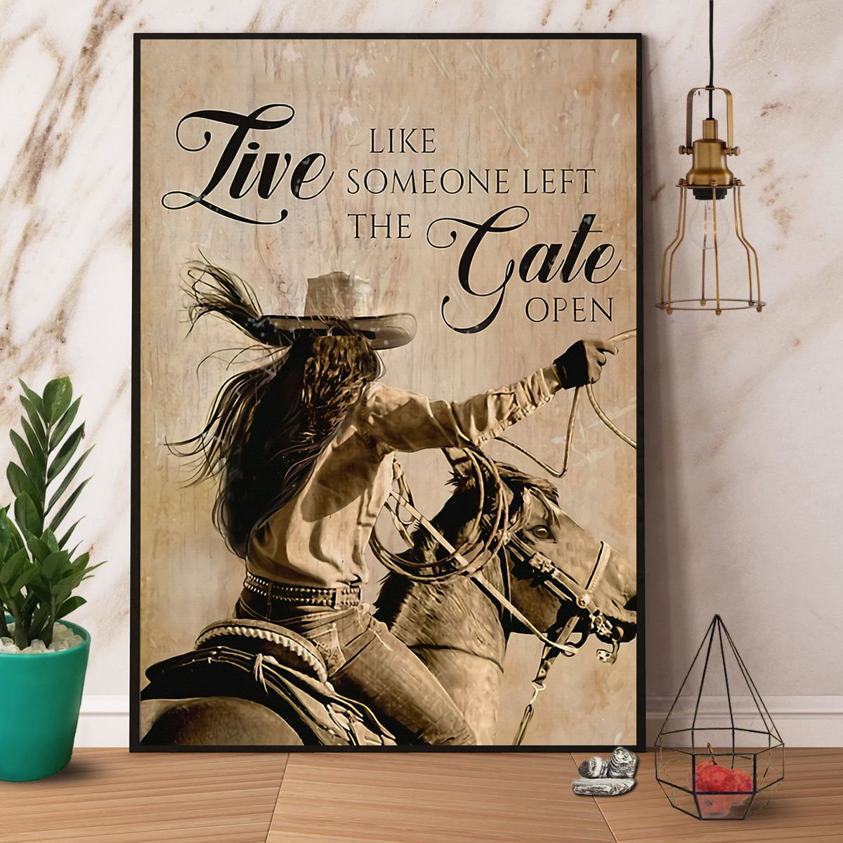 Horse Riding Live Like Some Left The Gate Open Paper Poster No Frame ...