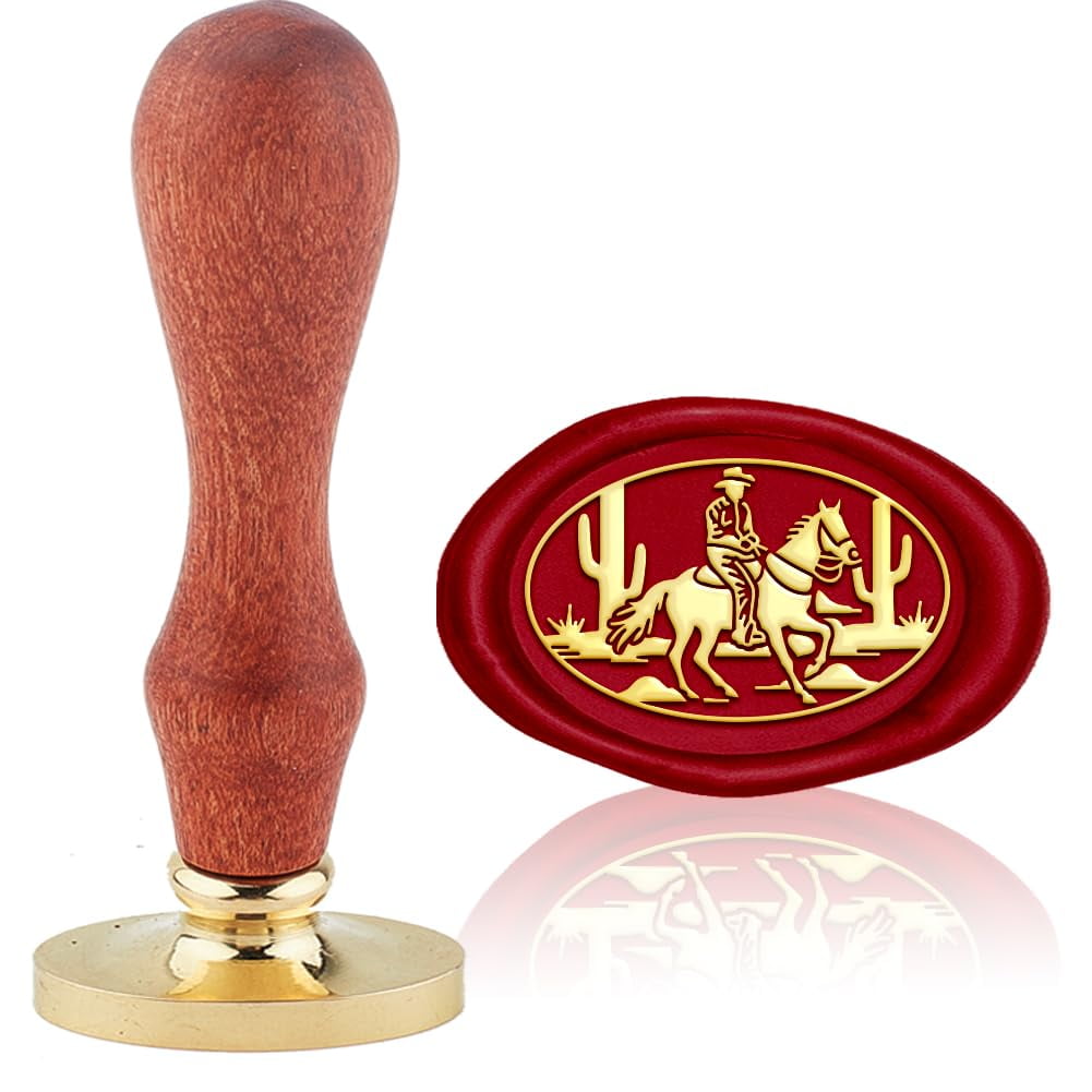 Horse Riding Wax Seal Stamp Replaceable Envelopes DIY Seal Stamp Vintag ...