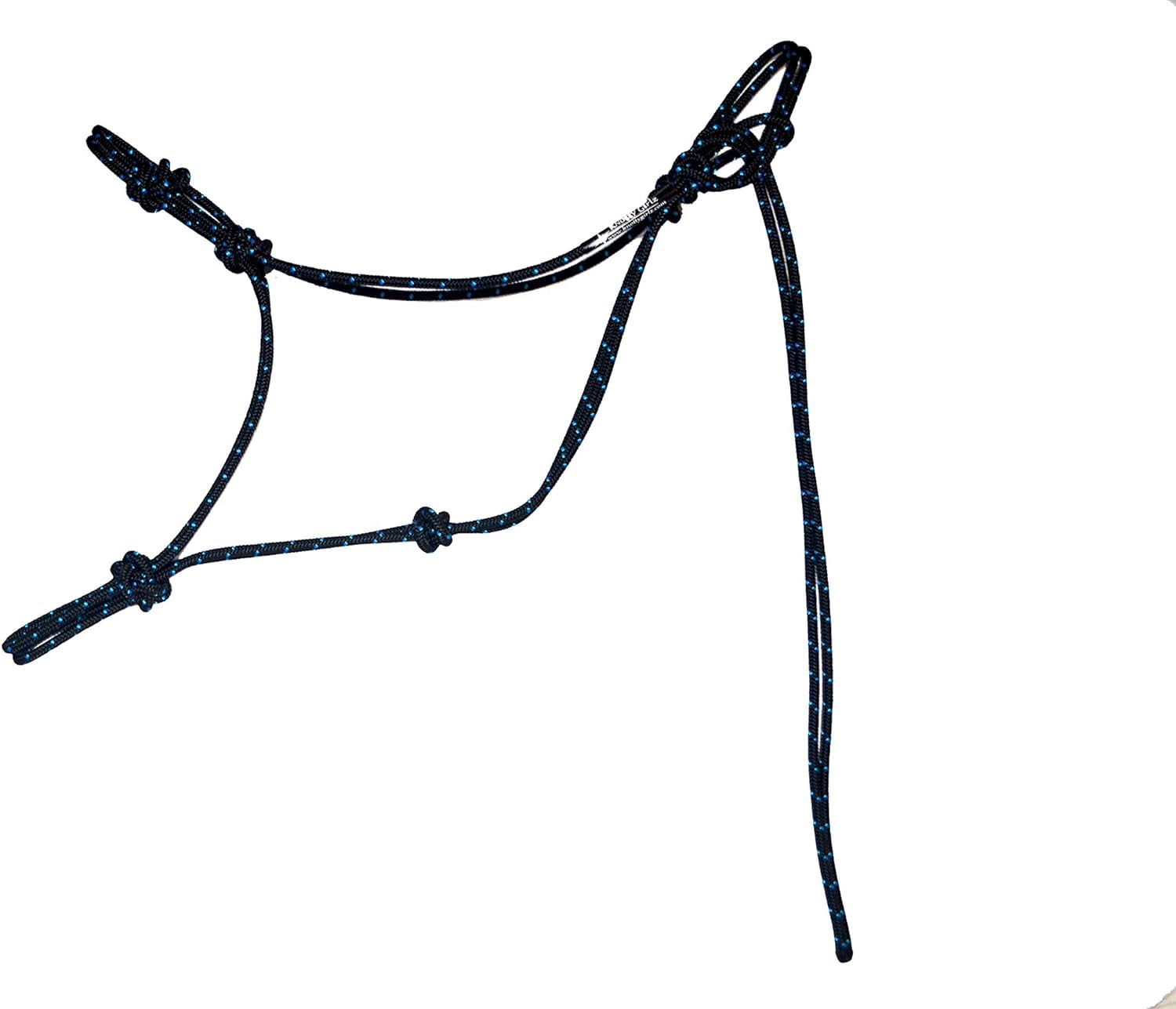 Horse Rope Training Halter - 4 Knot 1/4" Stiff Halter Cord - Used by Famous Trainers Multiple ...
