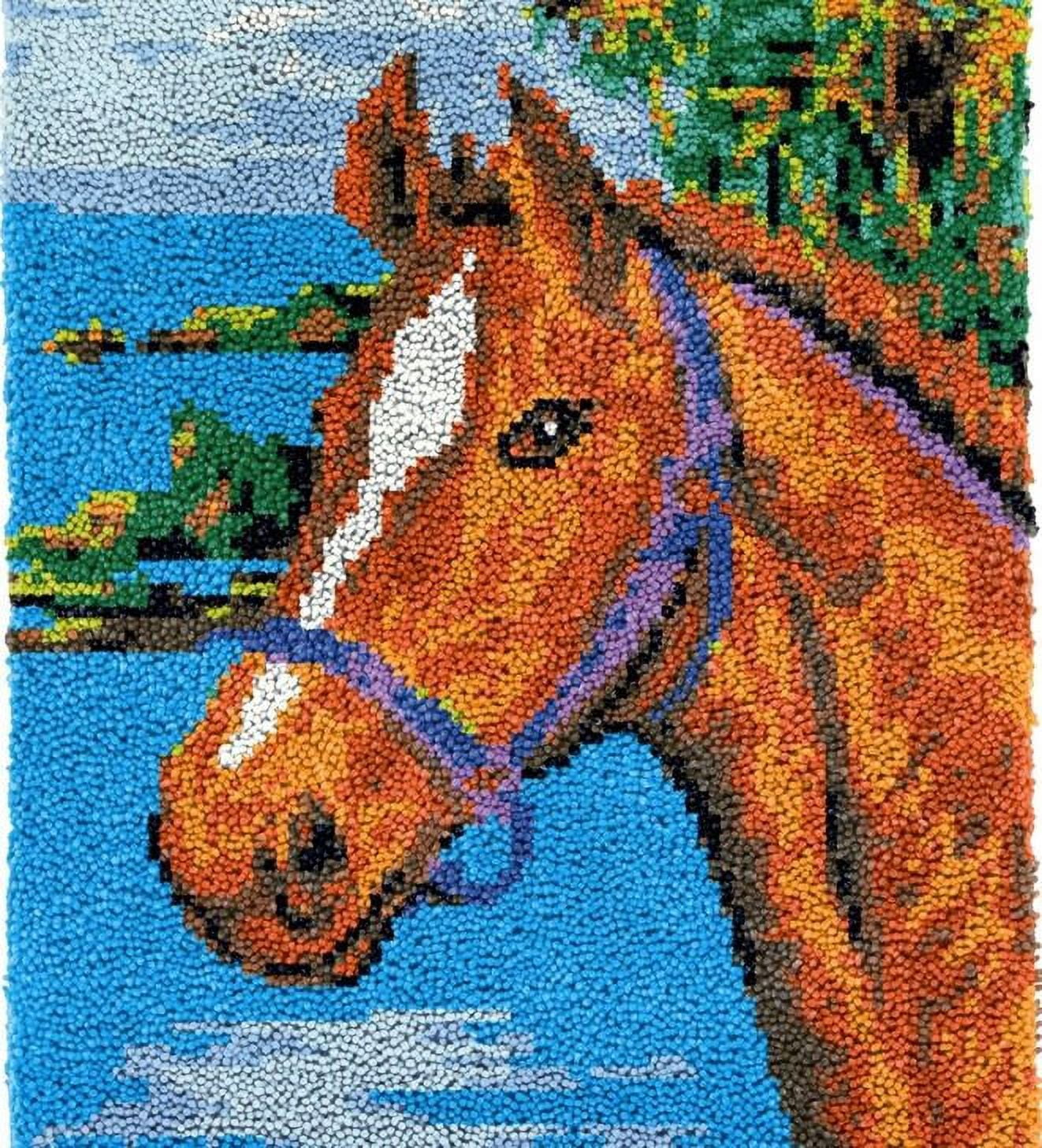 Horse | Rug Making Latch Hooking Kit - Walmart.com