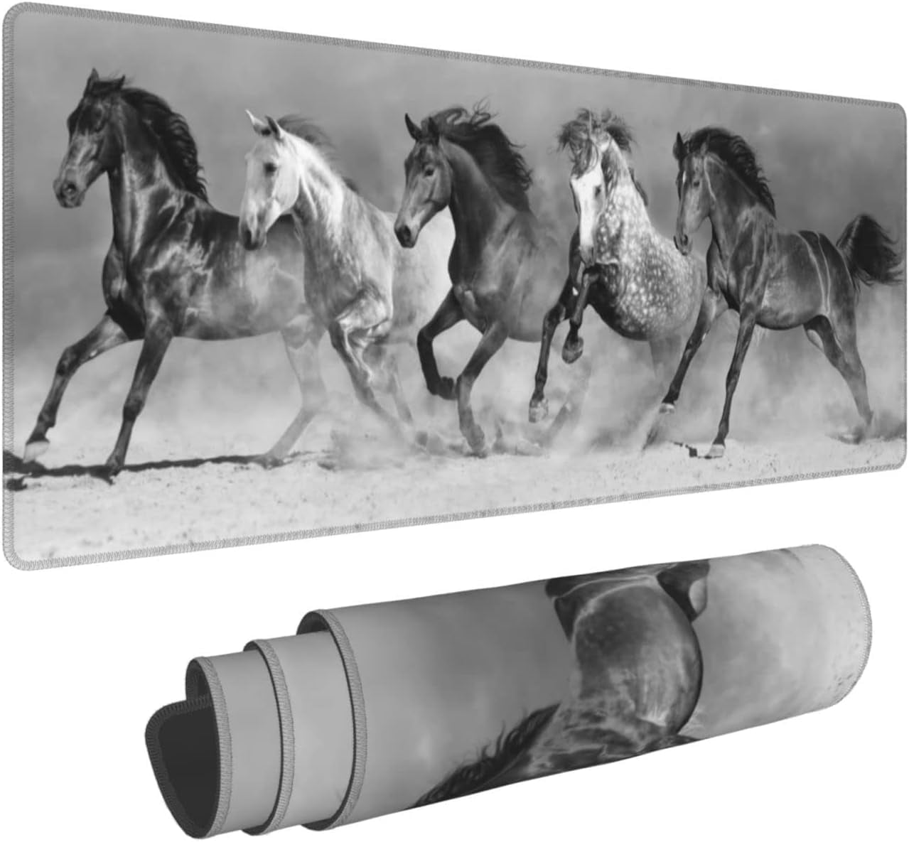 Horse Running Mouse Pad Extended Large Gaming Mousepad XL Big Long ...
