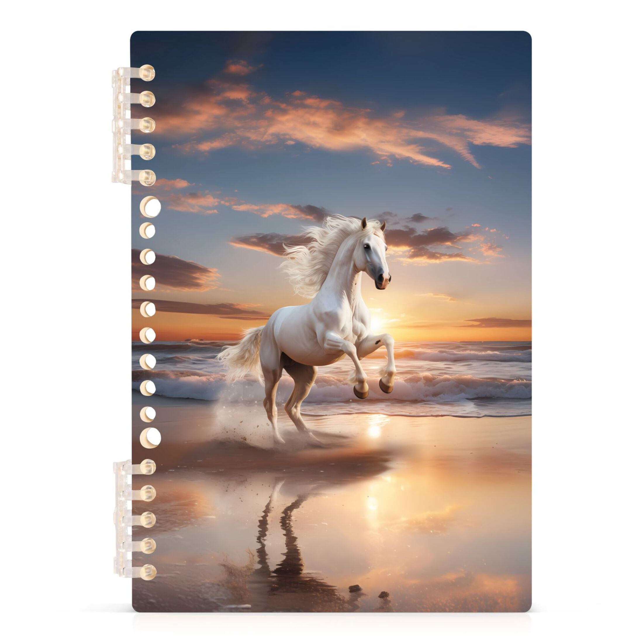 Horse Running on Beach Spiral Notebooks 60 Sheets 120 Pages A5 Journal ...