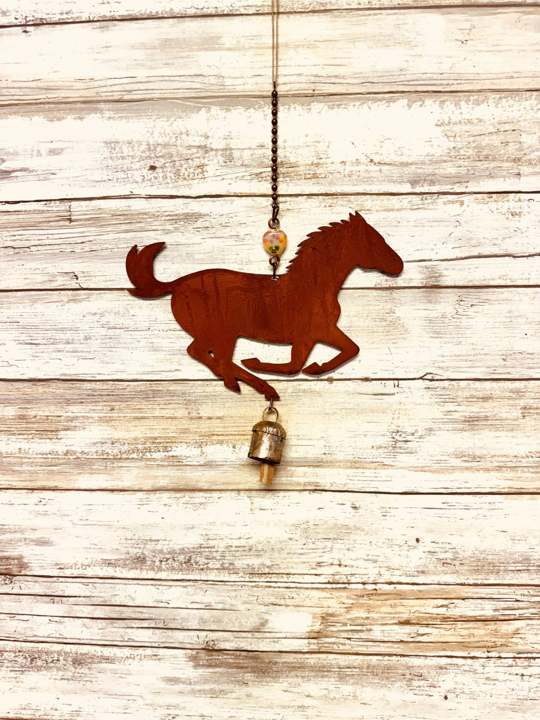 Horse Rustic Metal Western Rodeo Garden Bell Chime 8 Inch - Walmart.com