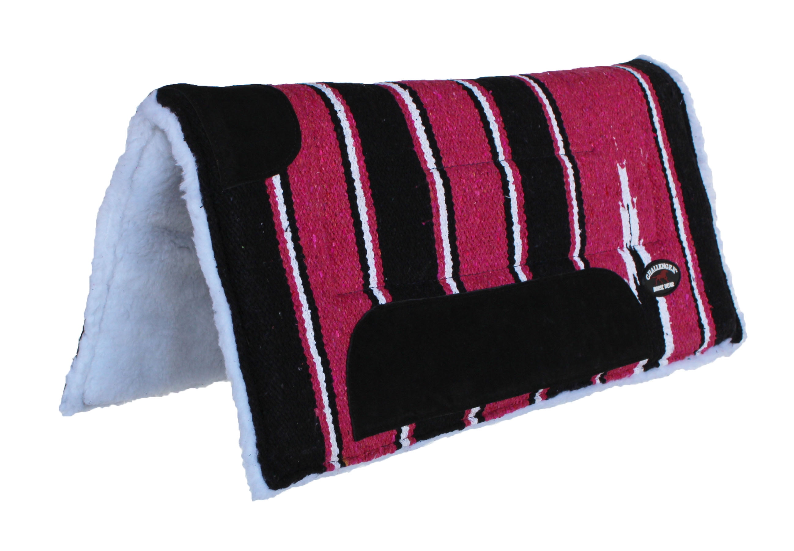 Horse SADDLE PAD 22"X22" Cotton Acrylic Wool Felt Faux Fur Rodeo Tack ...