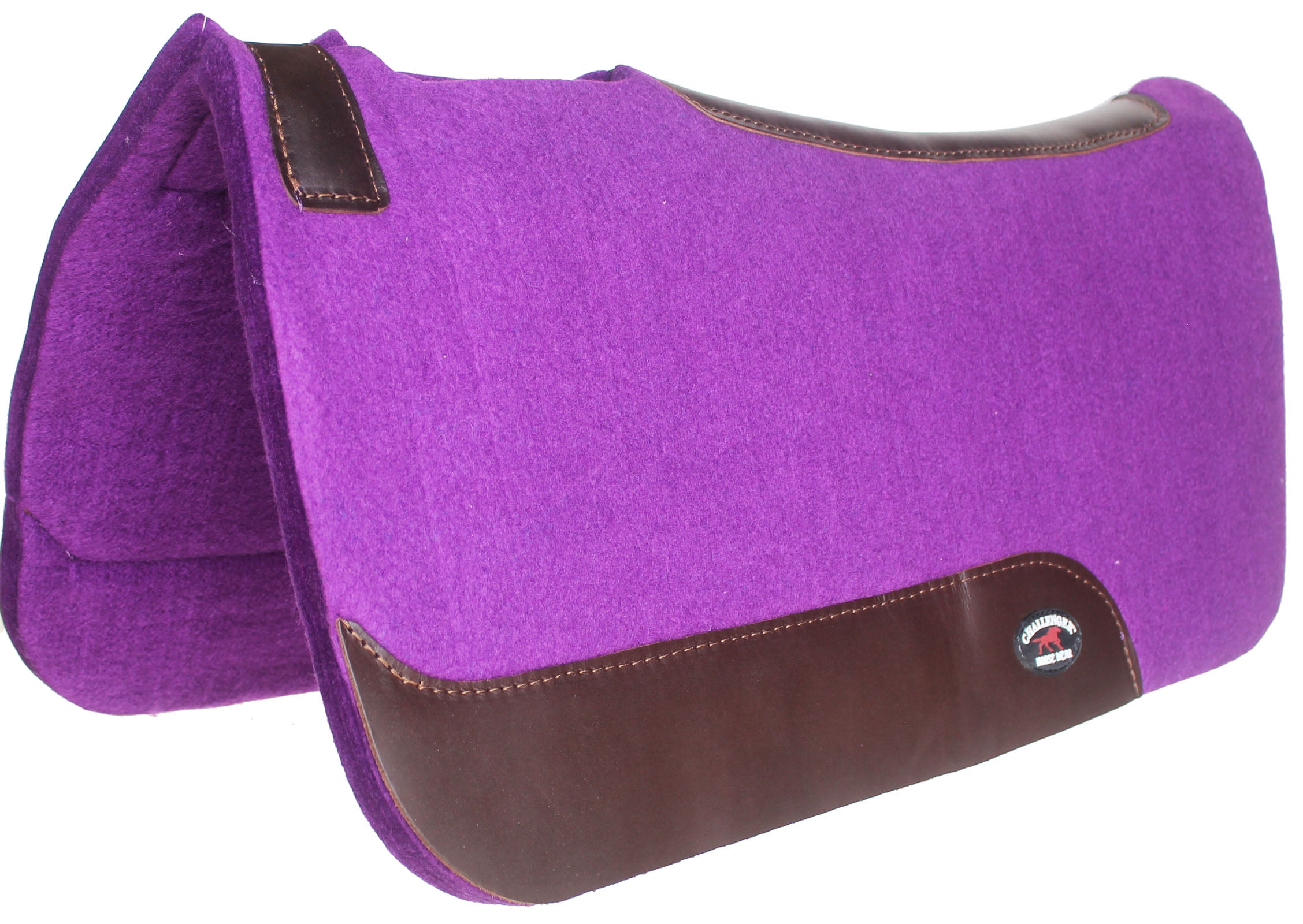 Horse SADDLE PAD Western Contoured Wool Felt Moisture Wicking Purple ...