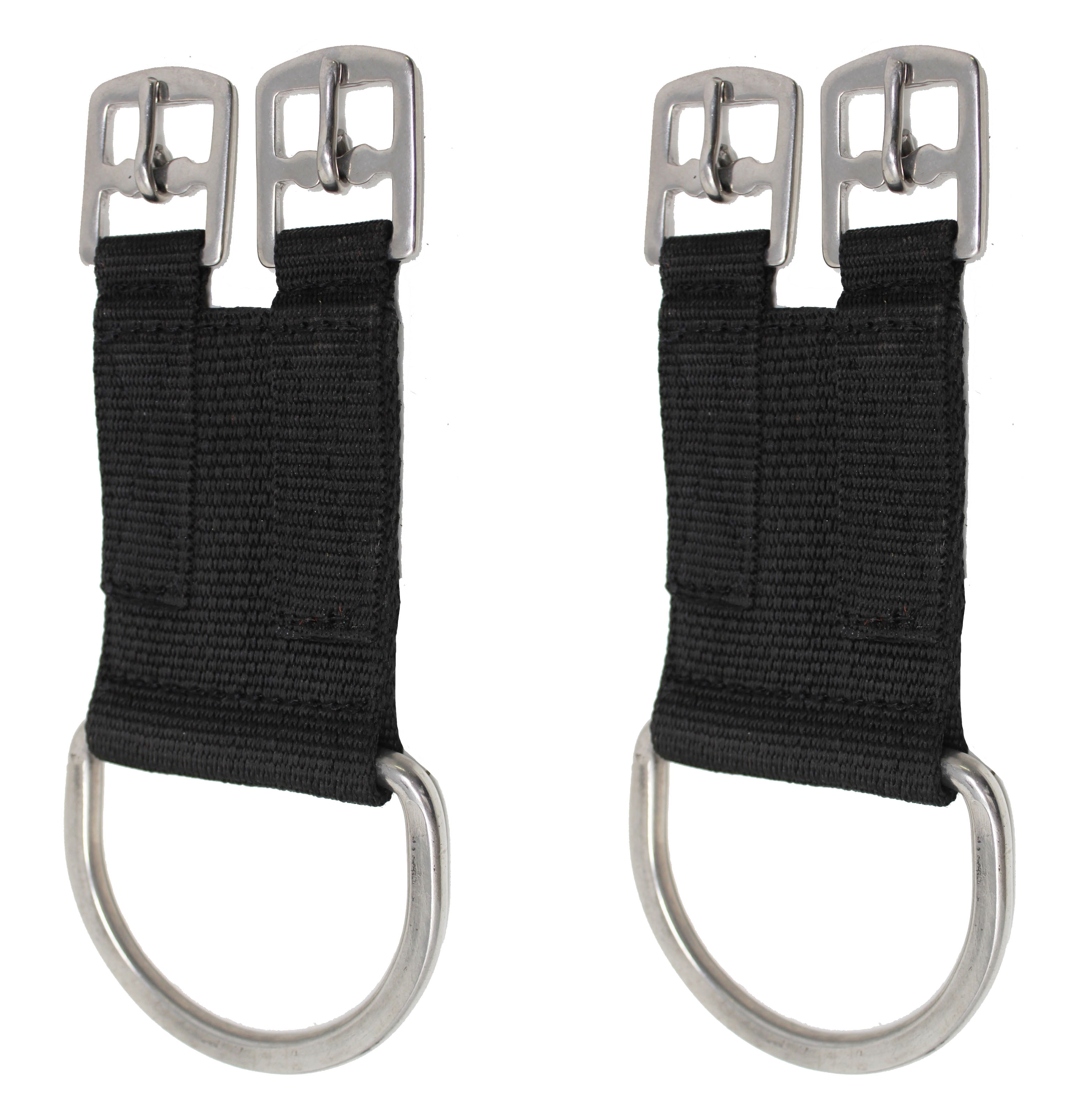 Horse Set of 2 Black Nylon Western English Dual Buckle Girth Converter ...
