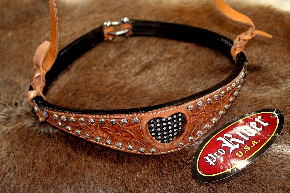 Horse Show Bridle Western Leather Barrel Racing Tack Rodeo NOSEBAND ...