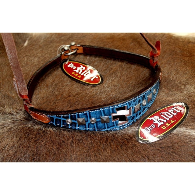 Horse Show Bridle Western Leather Barrel Racing Tack Rodeo NOSEBAND ...