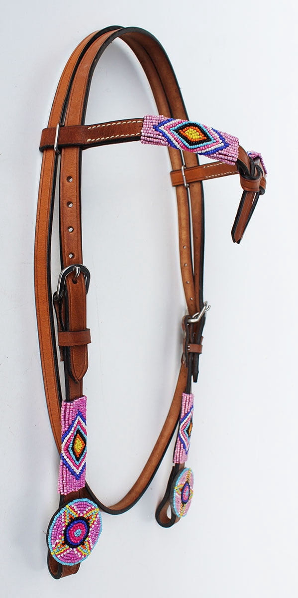 Horse Show Bridle Western Leather Headstall 7943HB - Walmart.com